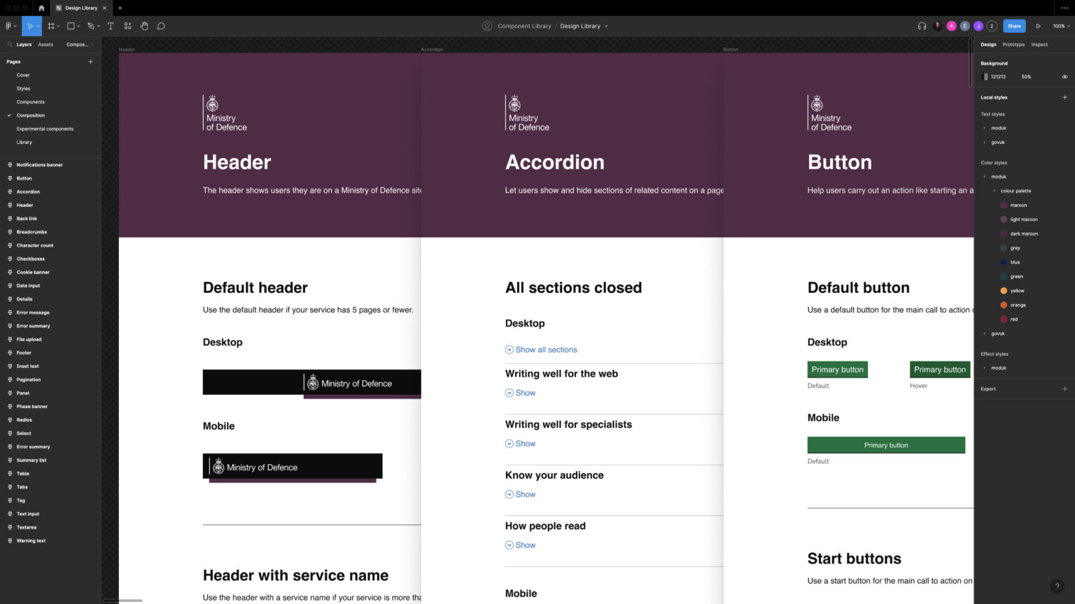 Introducing MOD.UK Frontend and the Design Library – Defence Digital
